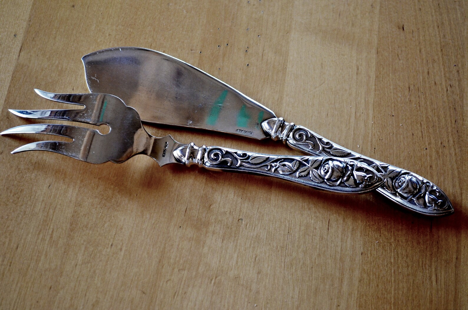 ALPACA Silver Fish Serving Set Vintage Ornamented Serving - Etsy