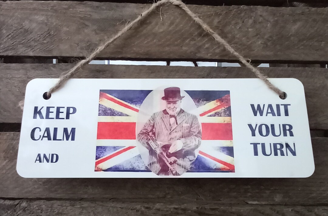 Winston Churchill Toilet Sign. Keep Calm Funny Hanging Sign. Image ...
