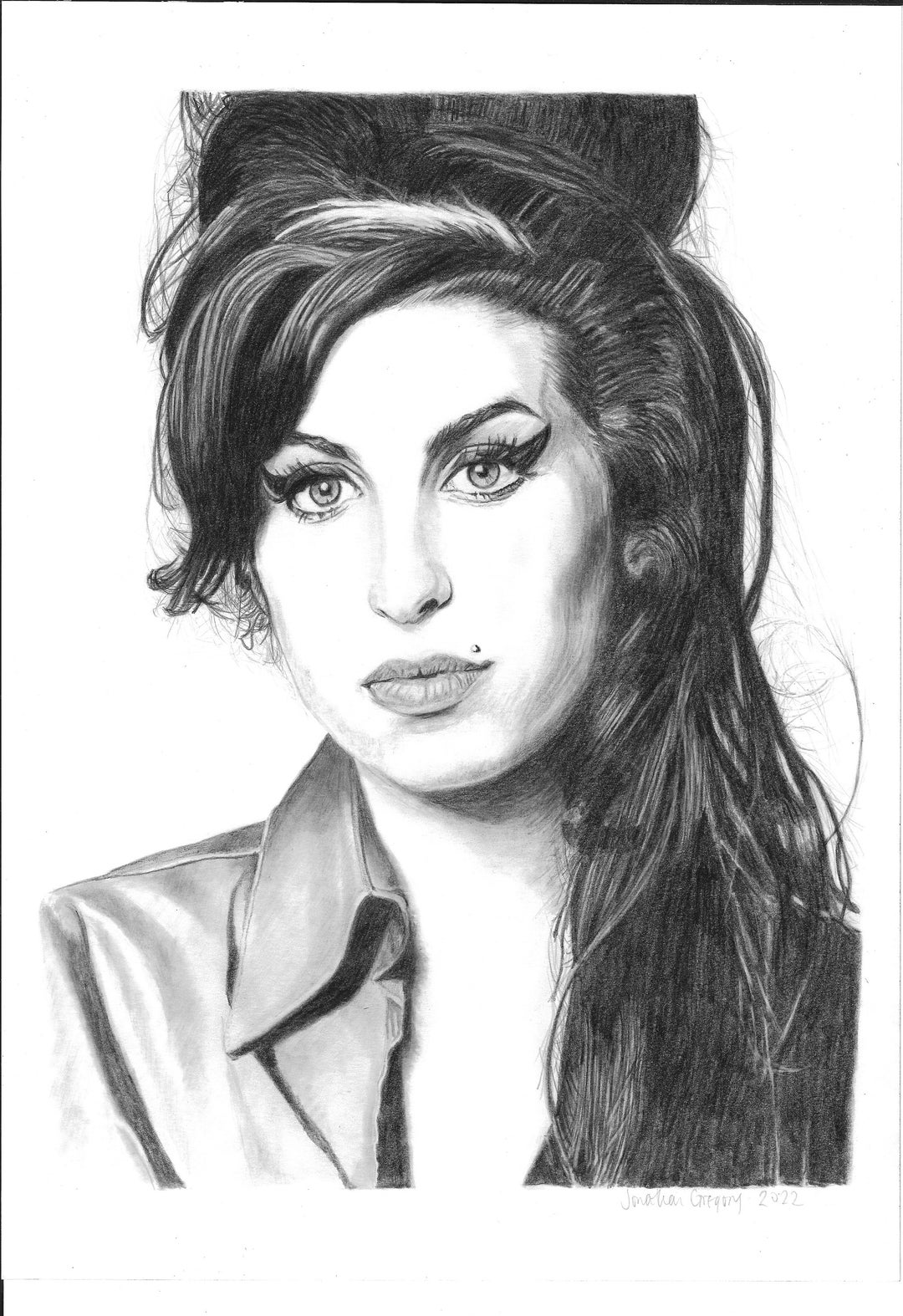 Amy Winehouse A4 Print Adapted From My Original Pencil Drawing. Music ...