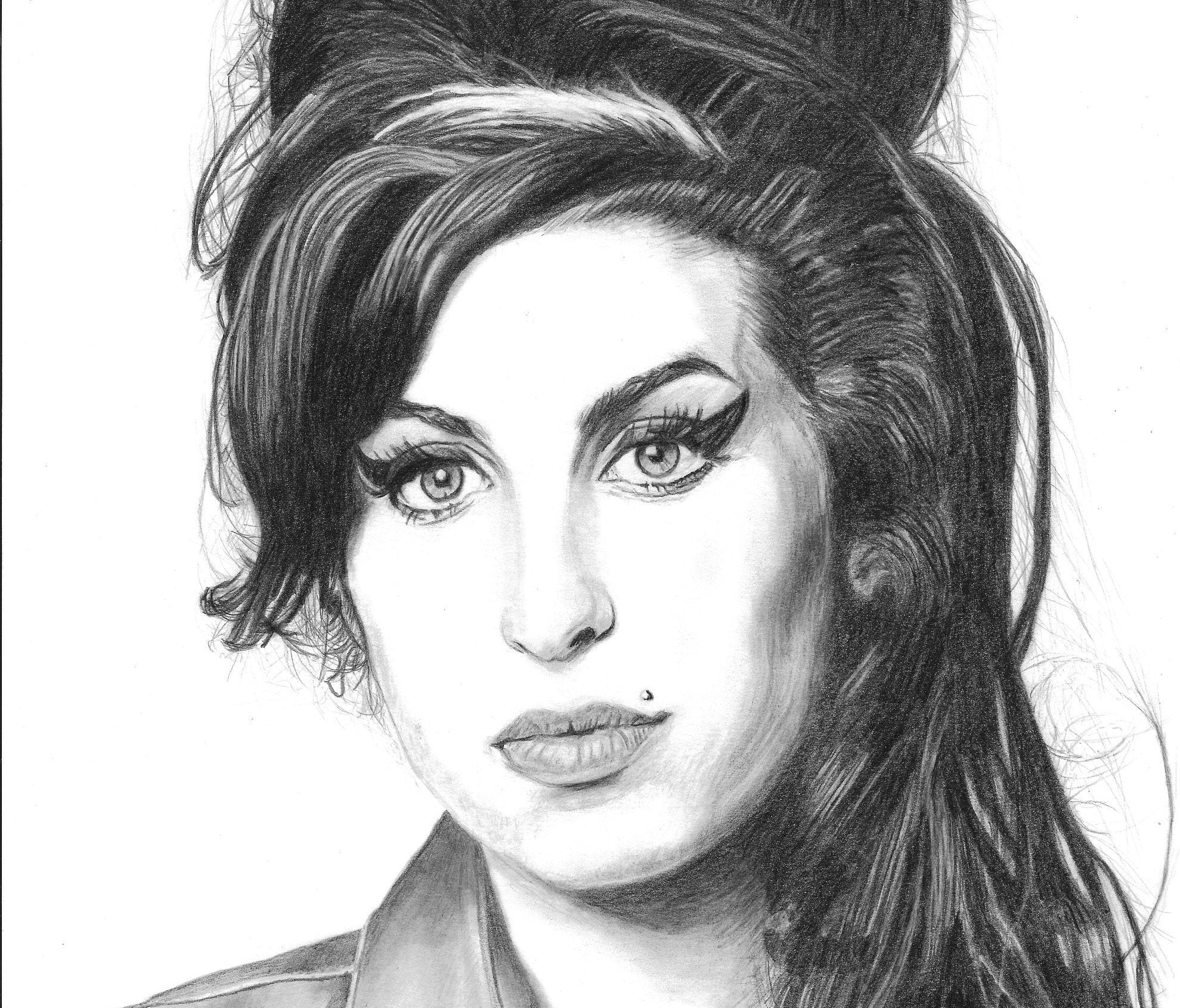 Amy Winehouse A4 Print Adapted From My Original Pencil Drawing. Music ...