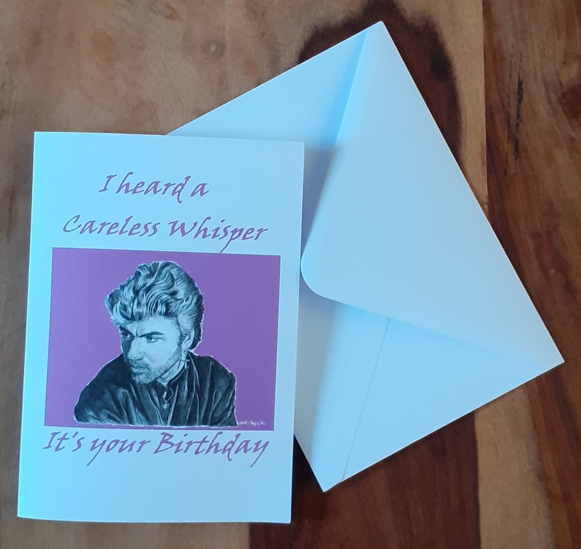 George Michael Birthday Card. Artwork Adapted From My Original | Etsy