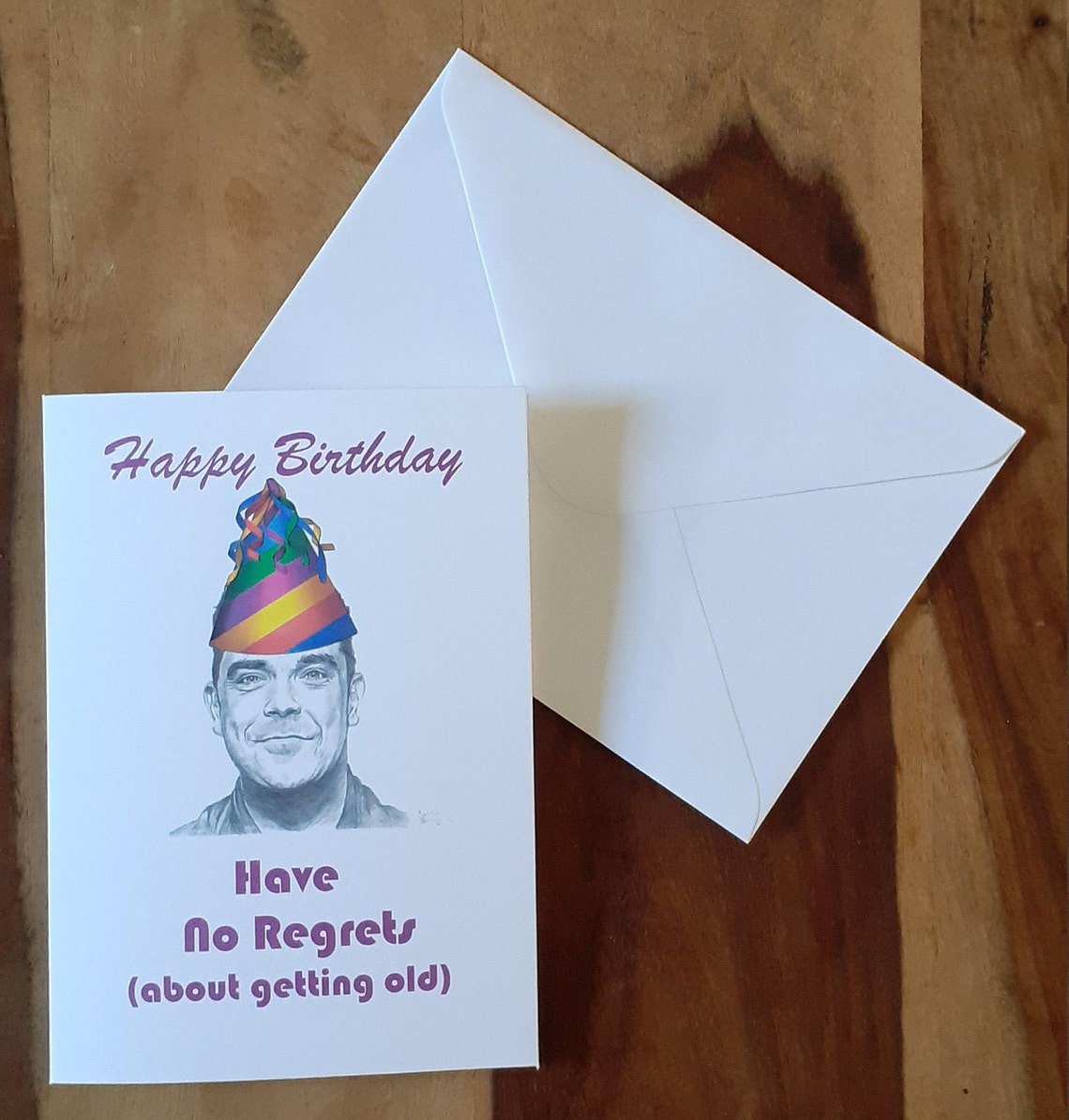 Robbie Williams Birthday Card. Artwork Adapted From My Original Pencil ...
