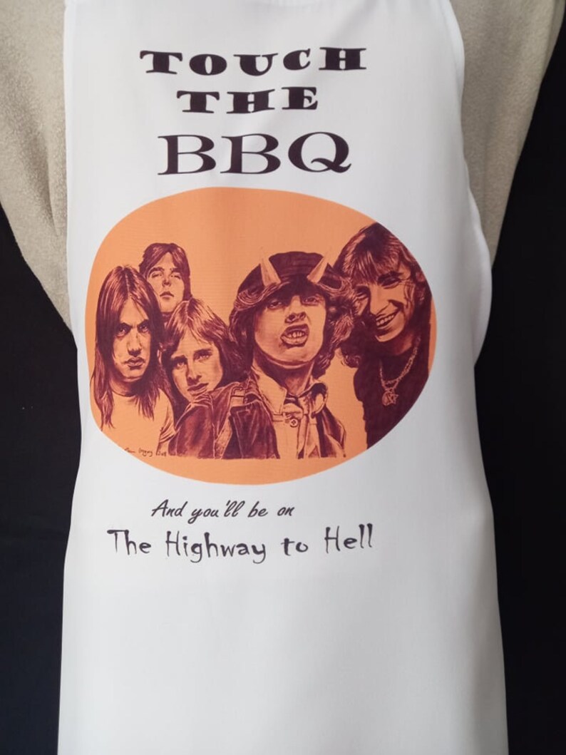 AC/DC Apron. Artwork Adapted From My Original Pencil Drawing. More ...