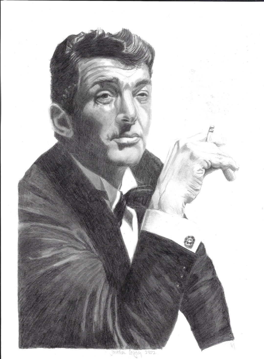 Dean Martin A4 Print of My Original Pencil Drawing. Rat Pack. - Etsy