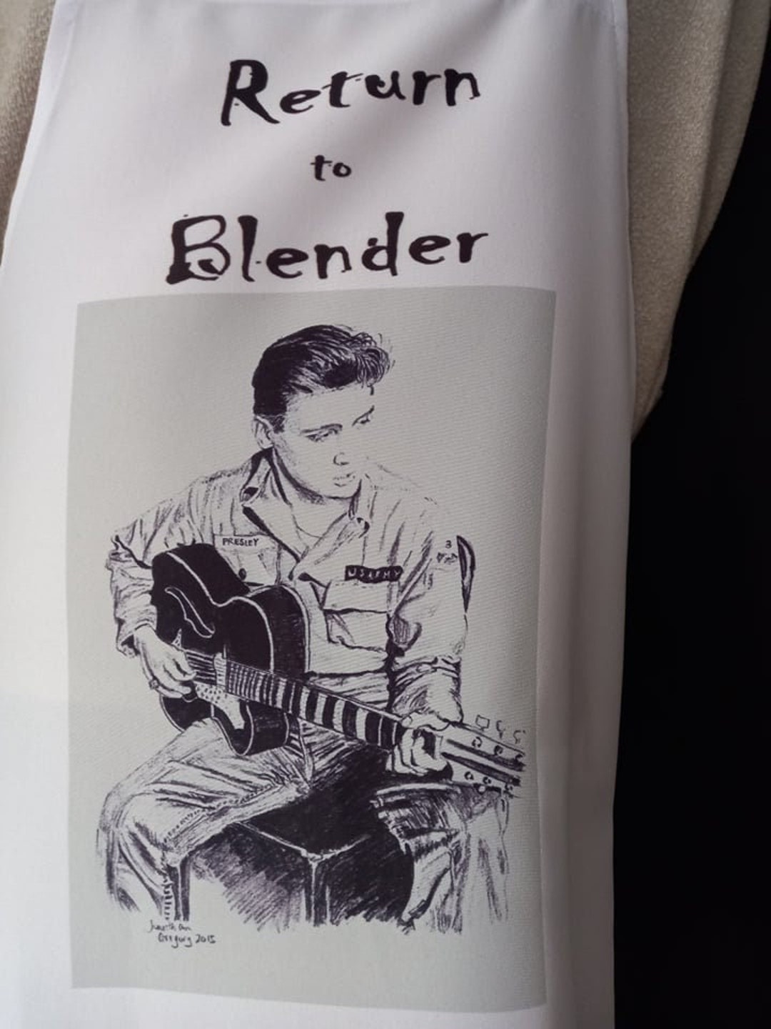 Elvis Apron. Artwork Adapted From My Original Pencil Drawing. More ...