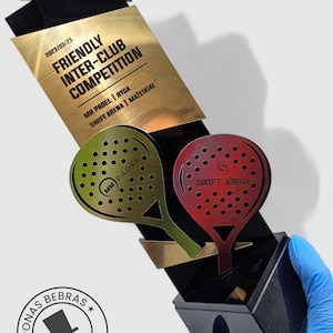 Modern Shape Award, Organic Glass Padel Tennis or Pickleball Trophy ...