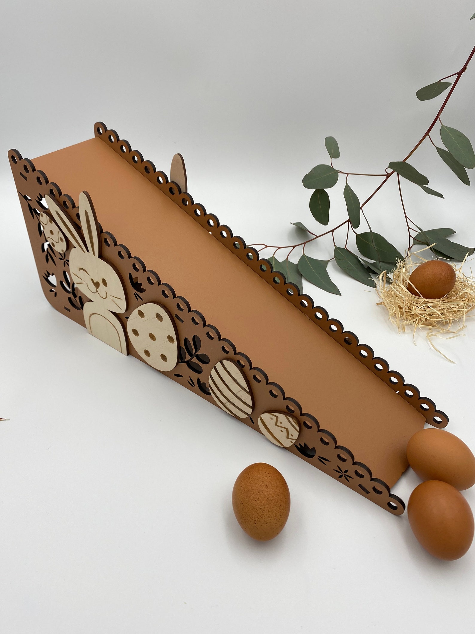 Egg Rolling Tray Wooden Ramp Easter Eggs Tray Easter Game - Etsy