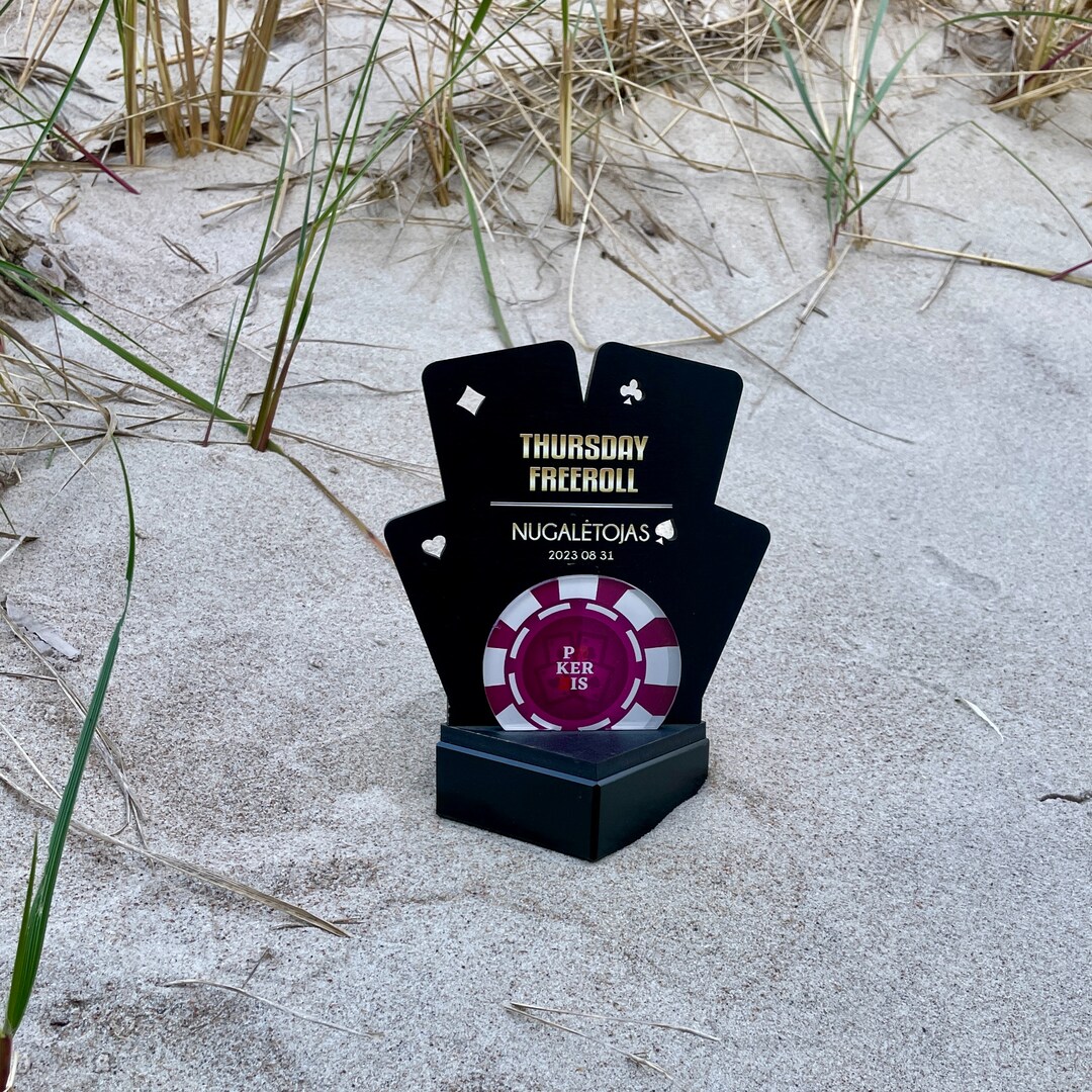 Poker Cards Trophy,shaped Solid Oak Trophy,wooden Award,unique Design ...