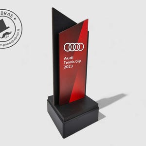Personalized Wooden Trophy - Custom Award for Every Event! UV Logo/text ...
