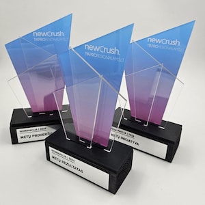 Customizable Award, Modern Acrylic Trophy With Irregular Shape, High ...