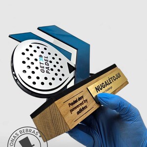 Personalized Paddle Tennis or Pickleball Trophy With Unique UV Print ...