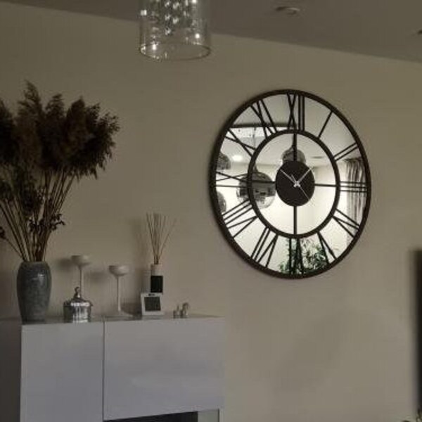 Mirrored Wall Clock - Etsy