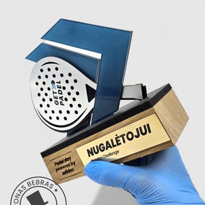 Personalized Paddle Tennis or Pickleball Trophy With Unique UV Print ...