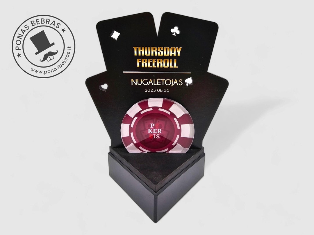 Wooden Poker Tournament Award: Handmade Trophy for Winners - Etsy