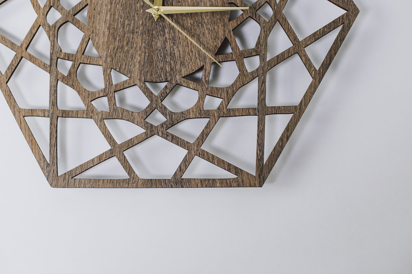 Handmade Wood / Oak Hexagon Wall Clock Personalized Home | Etsy