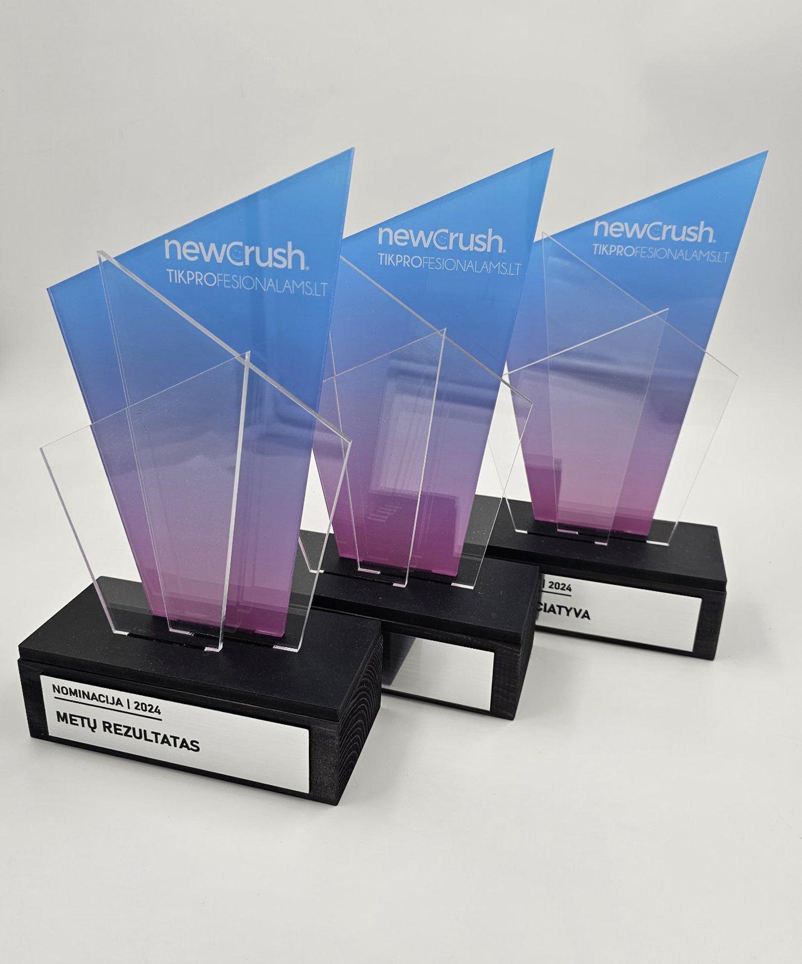 Customizable Award, Modern Acrylic Trophy With Irregular Shape, High ...