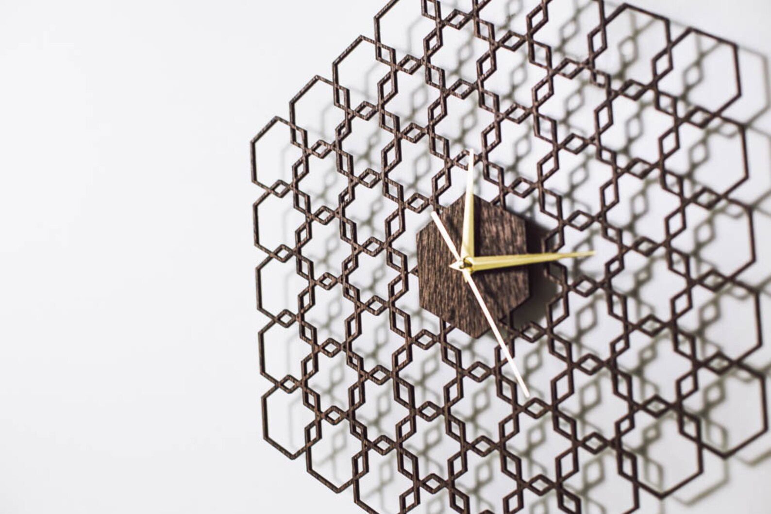 Quality Thin Hexagon Clock Handmade Wooden Home Decor Custom | Etsy