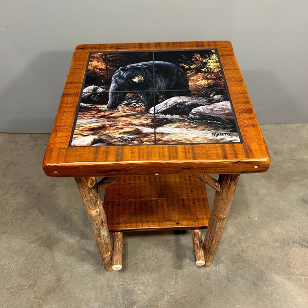 Rustic End Table - Etsy