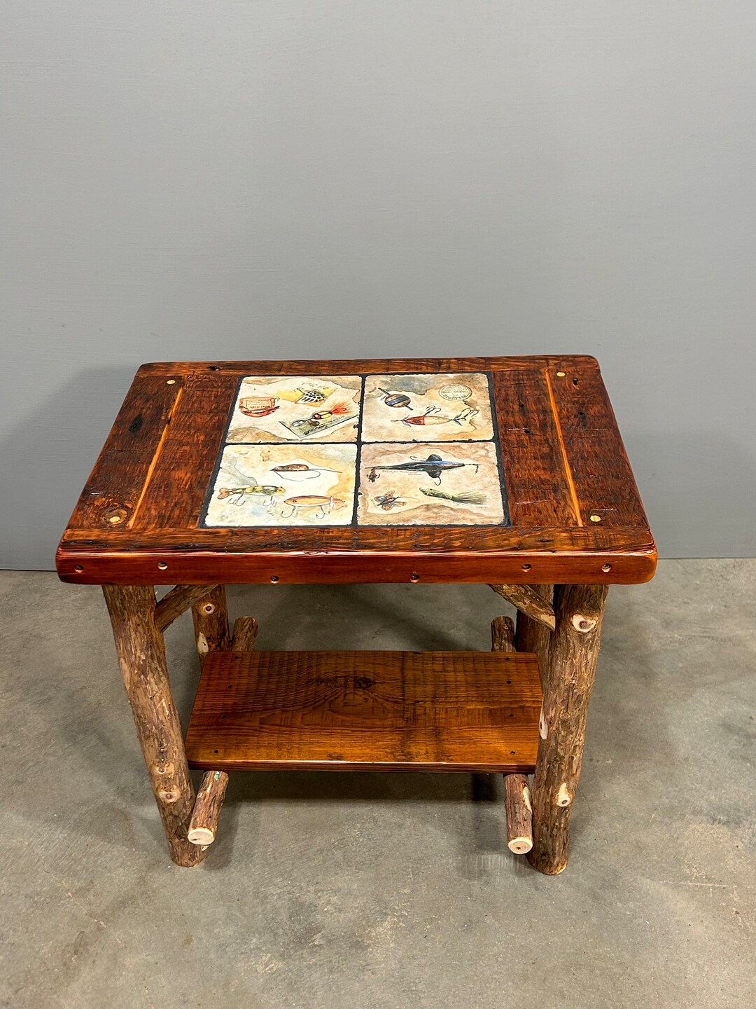 Rustic, Cabin, Live Edge, Reclaimed Barn Wood Side Table/entry Table ...