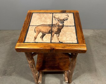 Unique Red Cedar Logs, Live Edge, Reclaimed Barn Wood Side Table/entry ...