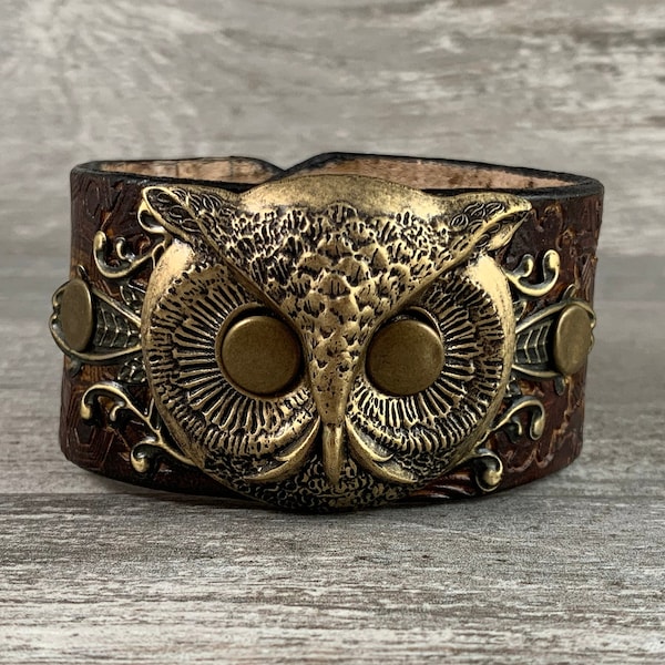 Leather Owl - Etsy