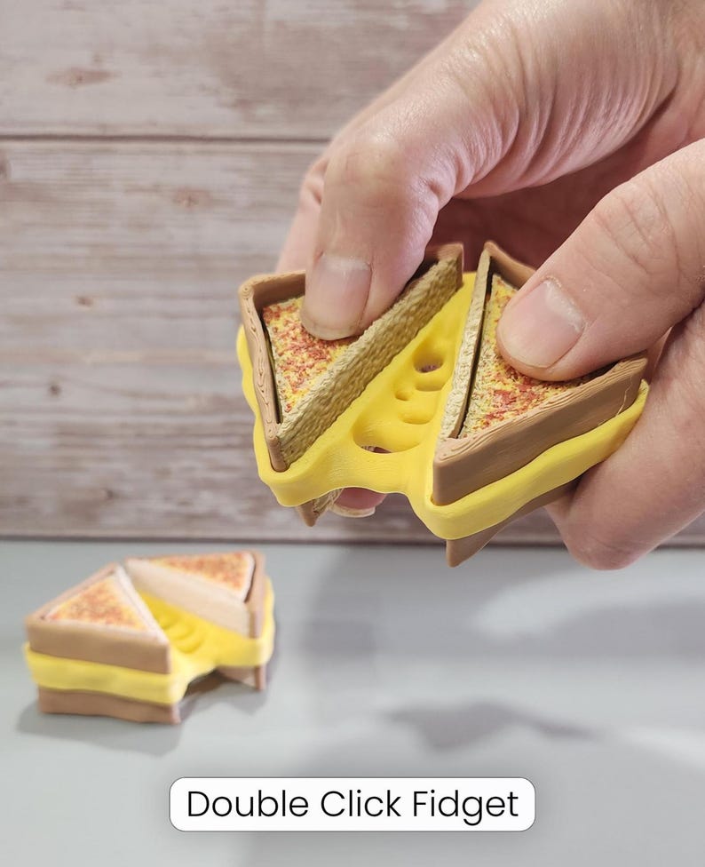 Grilled Cheese Fidget Clicker: 3d-printed Keyboard Toy, Food Desk ...