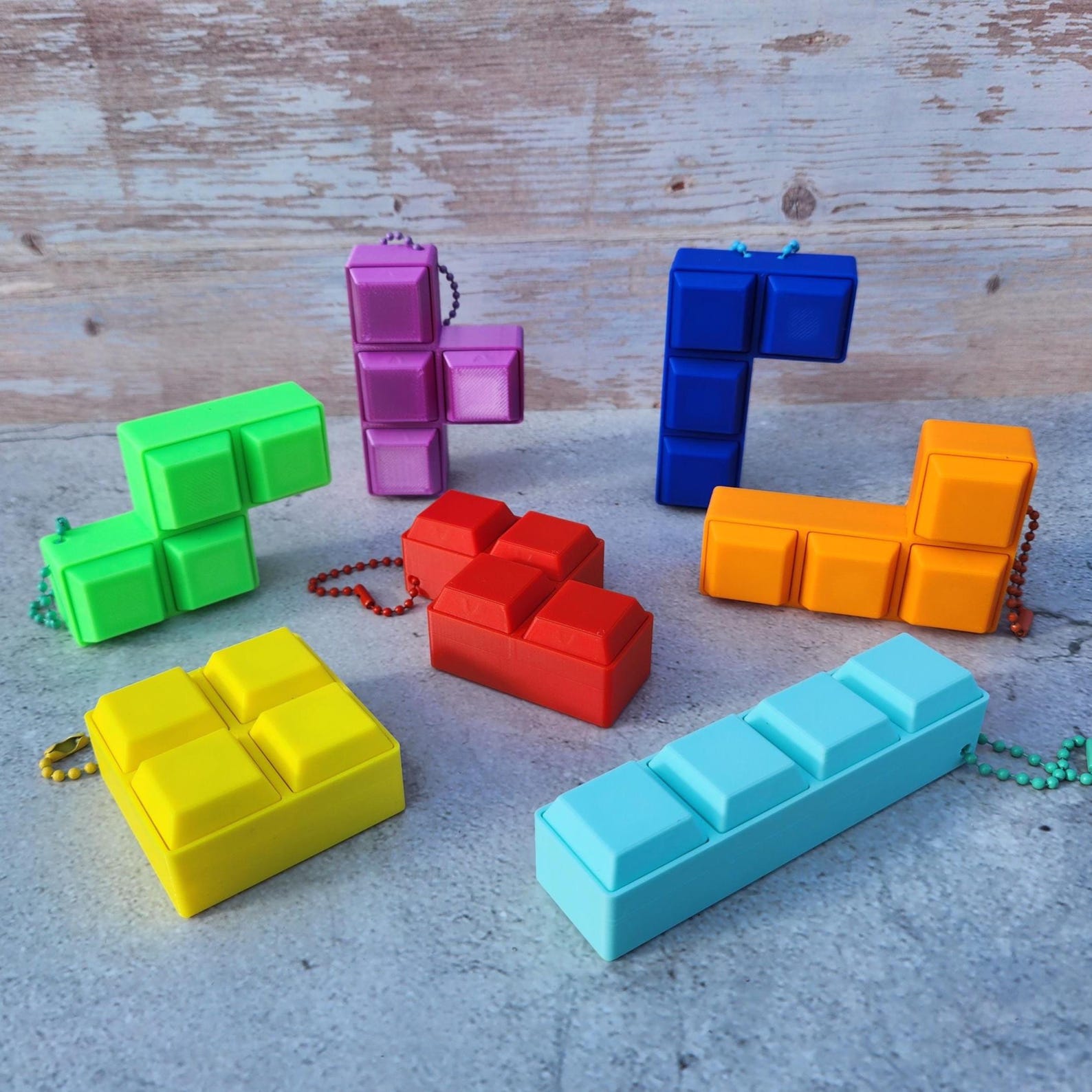 Tetris Inspired Clicker: 3d-printed Mechanical Keyboard Fidget, Retro ...