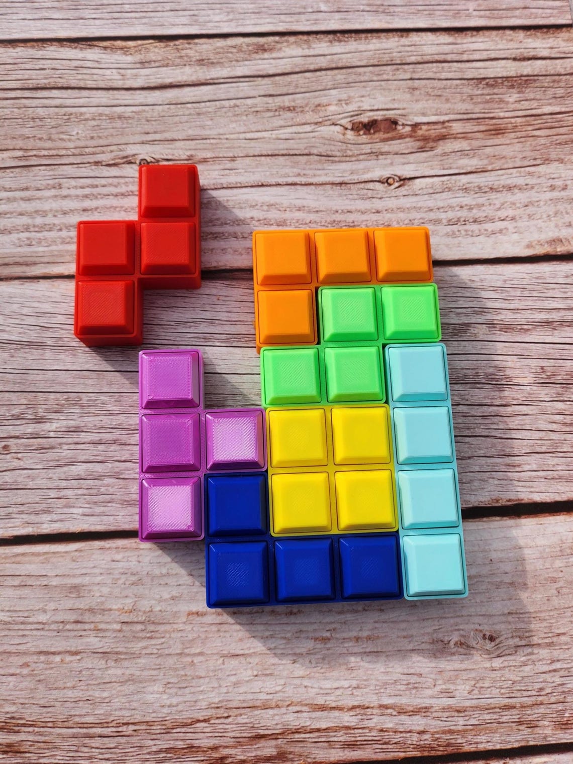 Tetris Inspired Clicker: 3d-printed Mechanical Keyboard Fidget, Retro ...