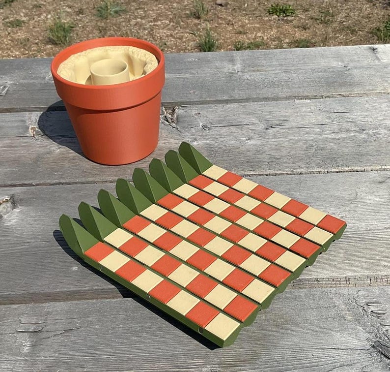 Cacti Chess Set: 3d-printed Magnetic Roll up Chess Board - Etsy
