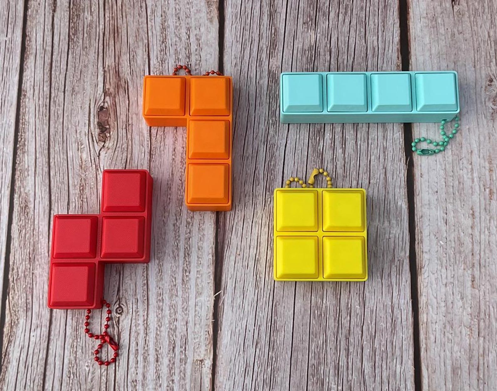 Tetris Inspired Clicker: 3d-printed Mechanical Keyboard Fidget, Retro ...