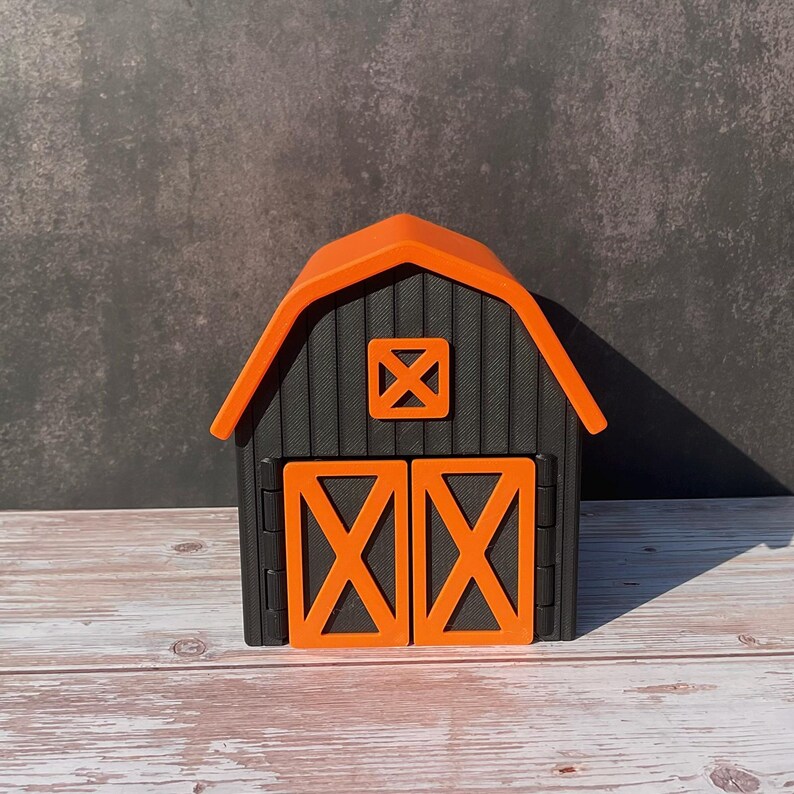 Haunted Barn Playset: 3D Printed Halloween Toy Set, Flexi Monsters, Spooky Shelf Decor - Etsy