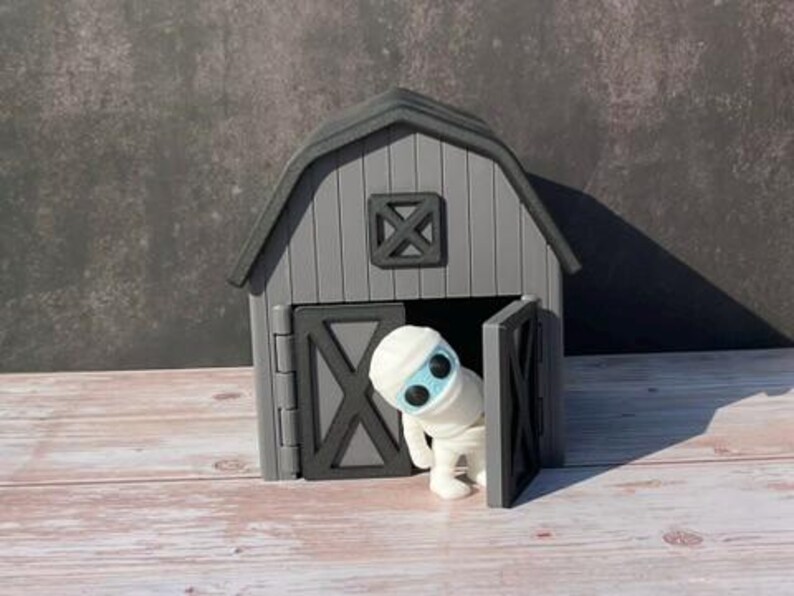 Haunted Barn Playset: 3D Printed Halloween Toy Set, Flexi Monsters ...