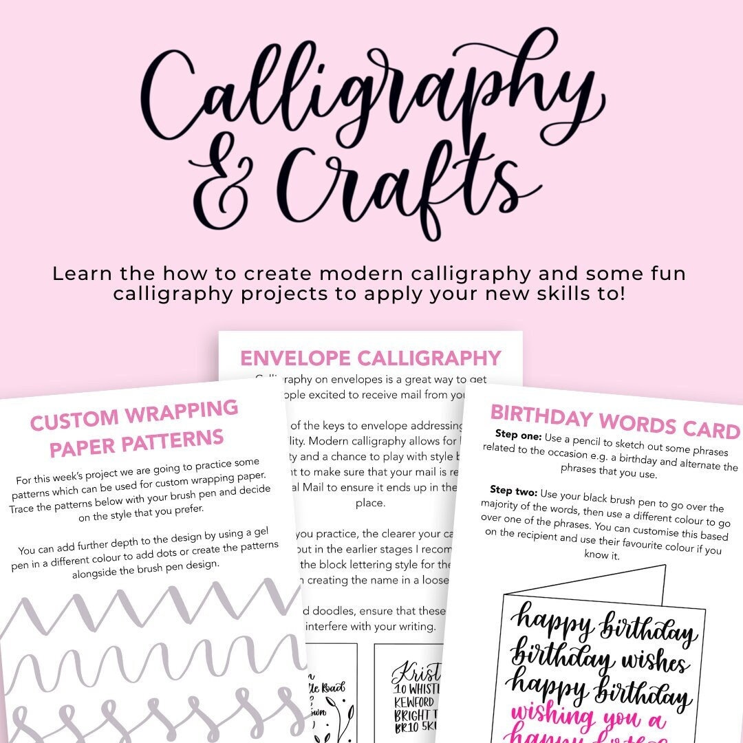 Calligraphy & Crafts Workbook - Calligraphy Projects - Modern ...