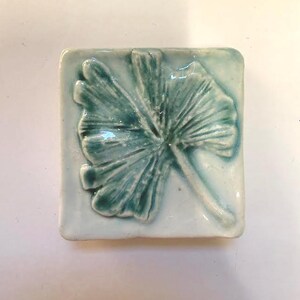 Blue Heron Pottery Ginkgo Tile - Etsy