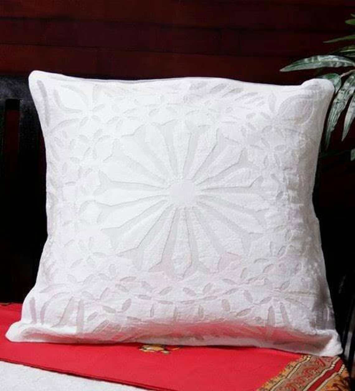 Indian Beautiful White Home Decor Hand Made Applique Organza - Etsy