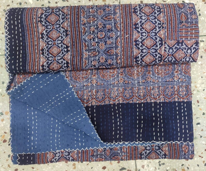 Ethnic Traditional Ajarak Design Hand Block Printed With | Etsy