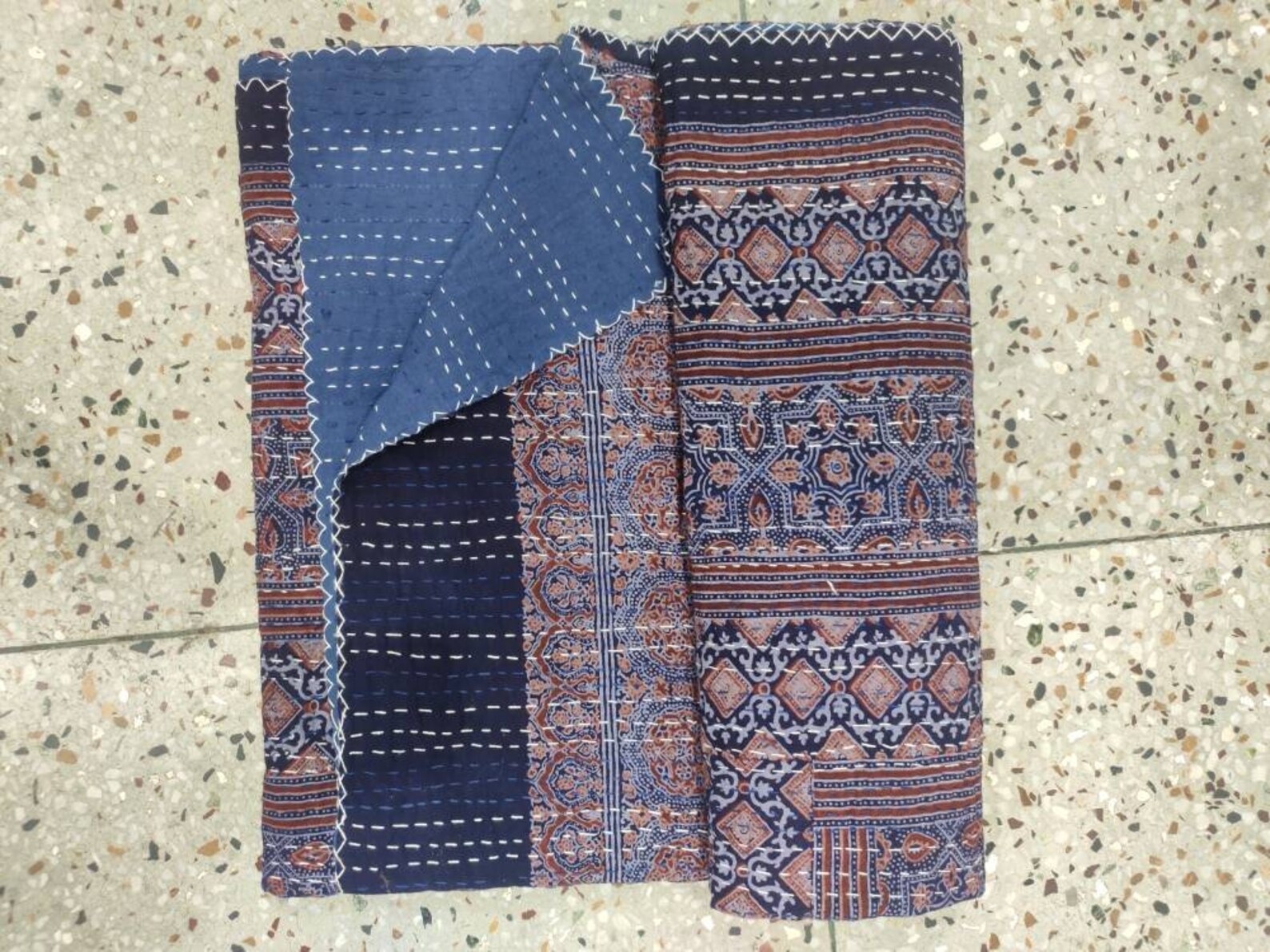 Ethnic Traditional Ajarak Design Hand Block Printed With | Etsy