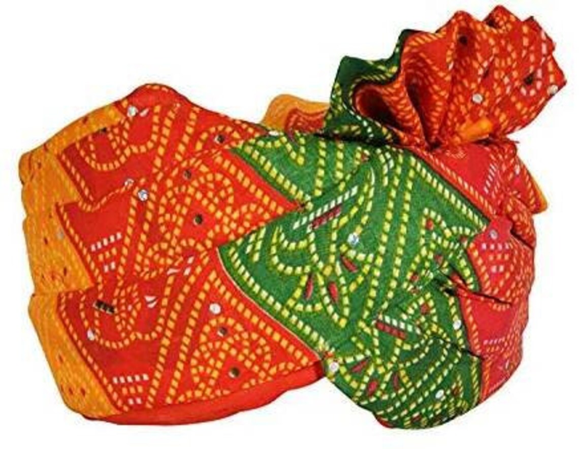Indian Chunari Printed Hand Made Men S Safa Turban Jaipuri - Etsy