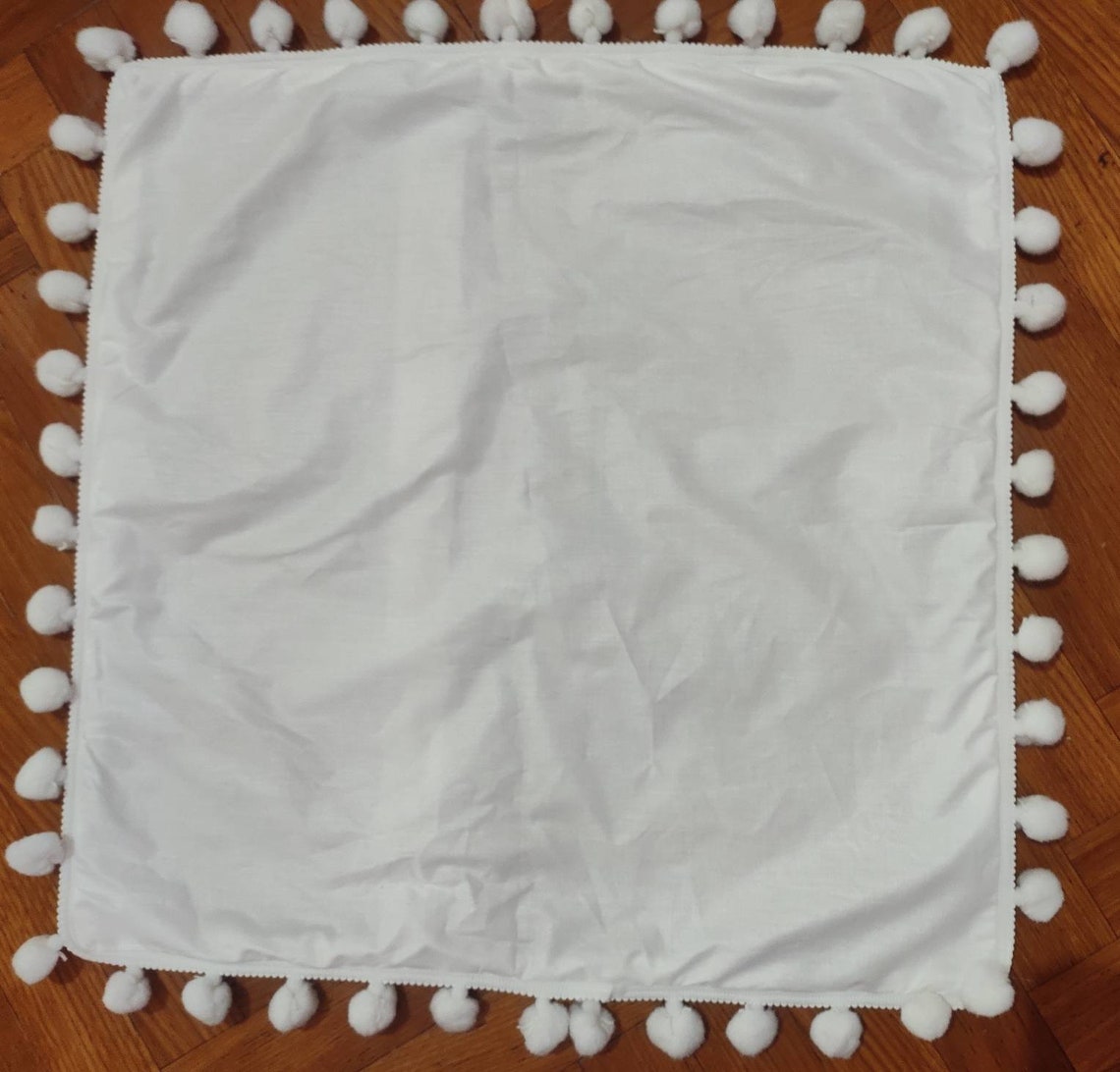 Home Decorative Square/Rectangular Cotton White Colour With | Etsy