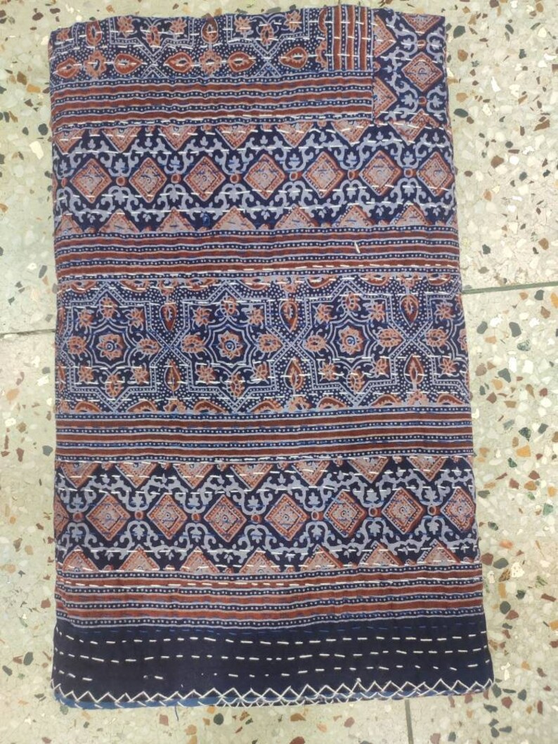 Ethnic Traditional Ajarak Design Hand Block Printed With | Etsy