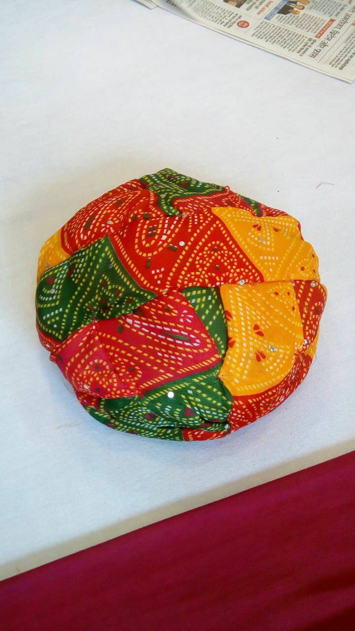 Indian chunari printed Hand made Men s safa turban Jaipuri | Etsy