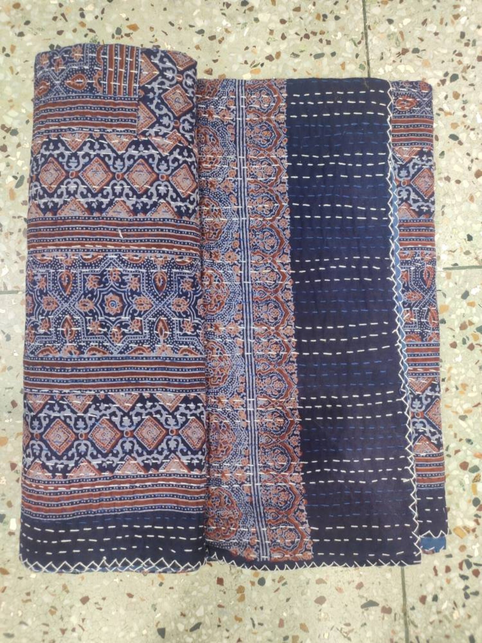 Ethnic Traditional Ajarak Design Hand Block Printed With - Etsy