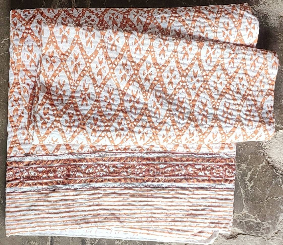 Indian Handmade Work Bedspreadshand Block Print Design - Etsy