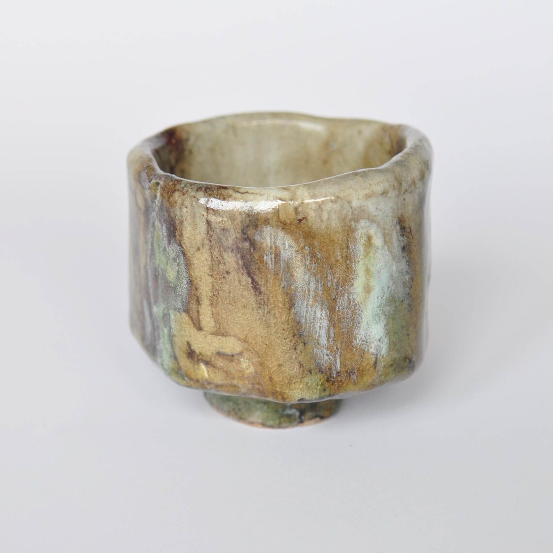 Raku Pottery Chawan in the Colors of Amber. Hand-painted With - Etsy