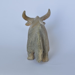 Tibetan Yak. Ceramic Sculpture of a Yak. Bisque and Kintsugi. Raku ...