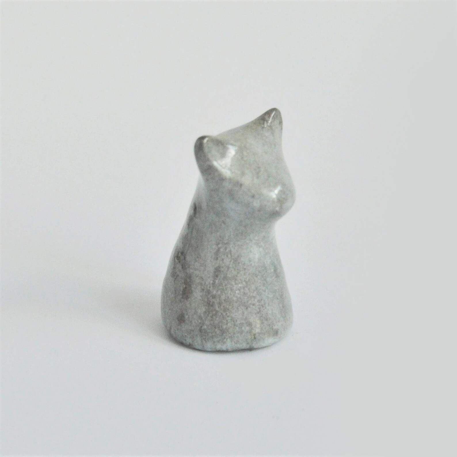 Raku Pottery Ceramic Cat Figurine. Cat With the Green-brown - Etsy