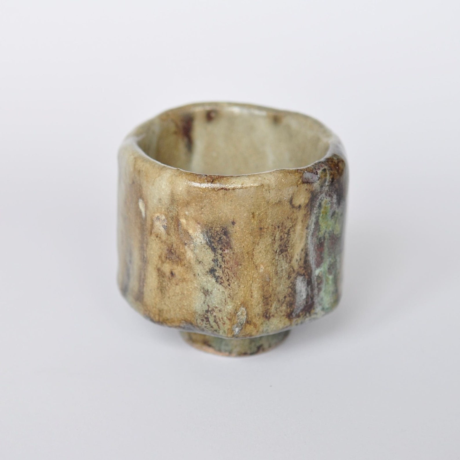 Raku Pottery Chawan in the Colors of Amber. Hand-painted With a Brush ...