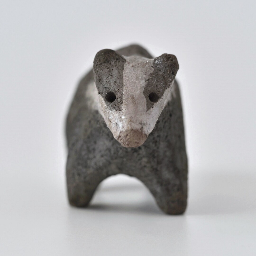 Raku Pottery. Miniature Badger Figurine. Ceramic Sculpture. - Etsy