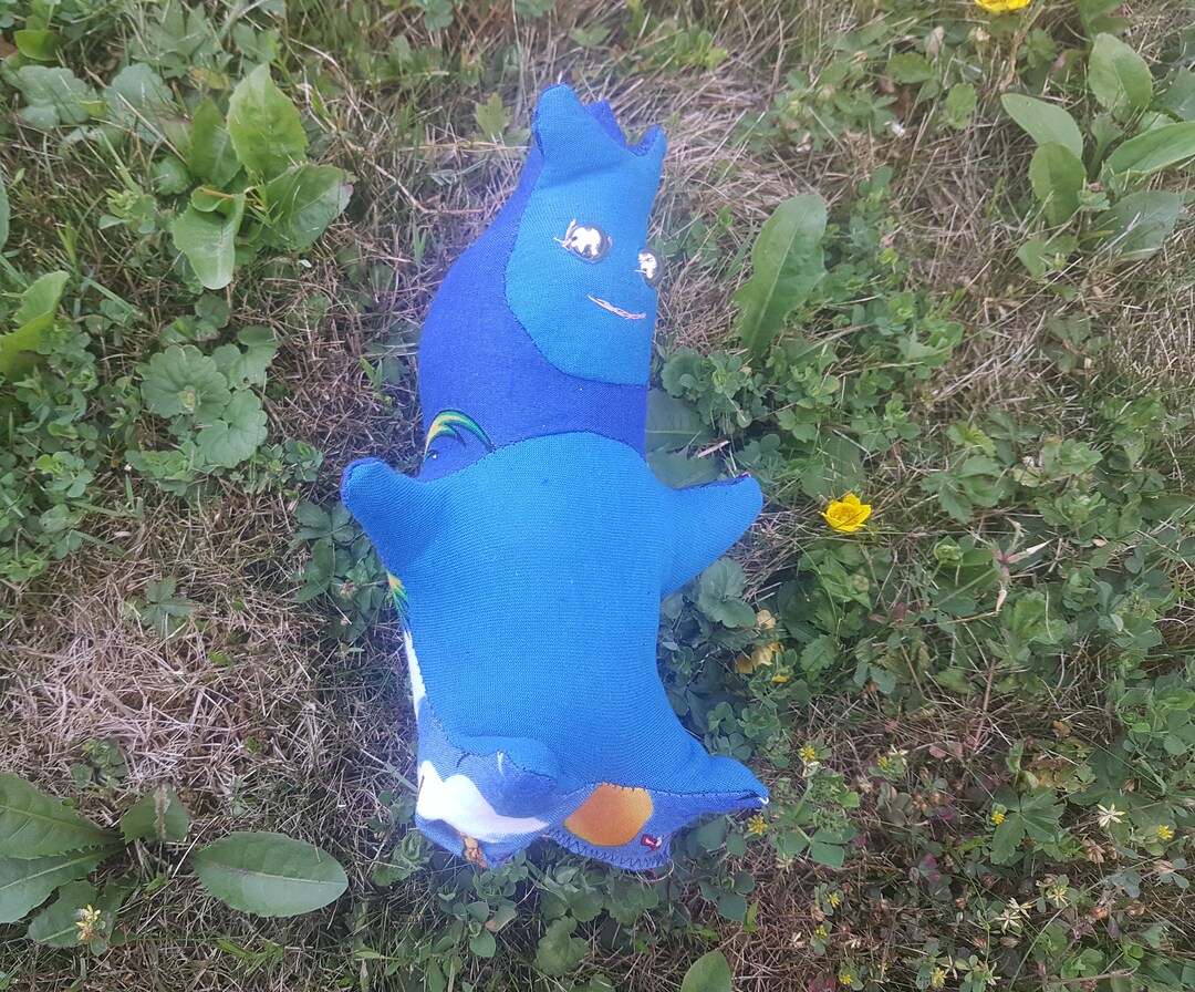 Weirdly Charming Alien: Plush Toy of an Unusual Cosmonaut With Silver ...