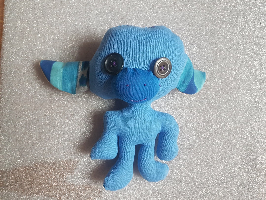 Strange and Cute Cuddly Blue Donkey With Pebble Eyes - Etsy